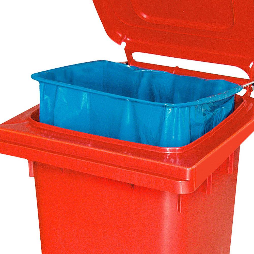 Müllbehälter, 120 Liter, blau, mit Klemmring | System-Mülltonnen ...