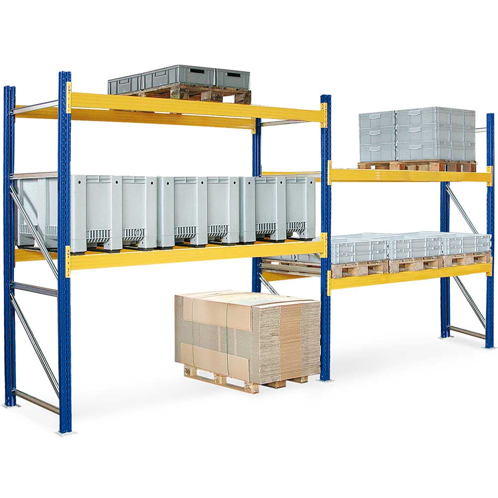 Palettenregal für 18 Europaletten, BxTxH 5710x1100x2500 mm, Fachlast ...